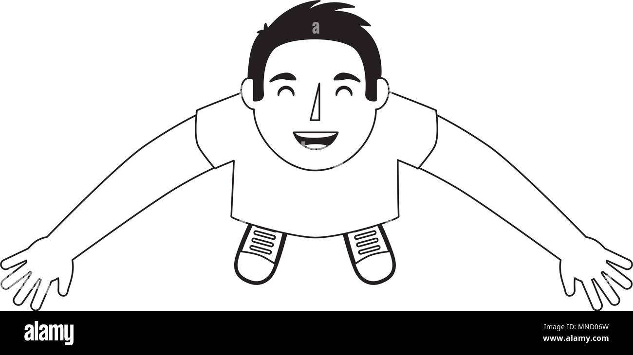 Young man with open shirt Stock Vector Images - Alamy