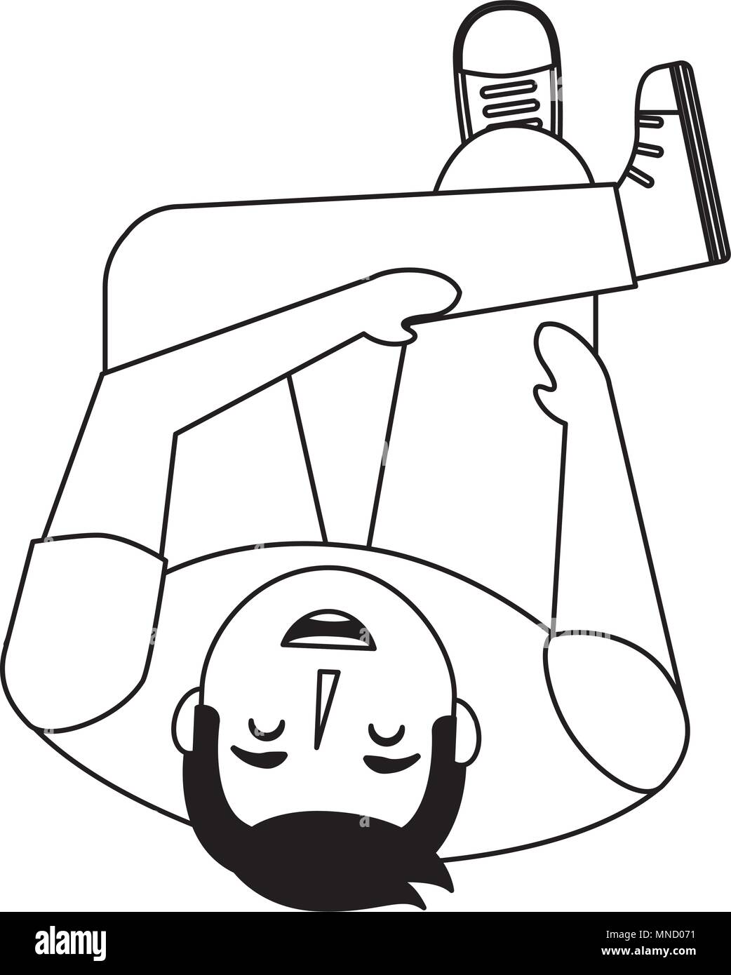 Sitting cross leg Stock Vector Images - Alamy