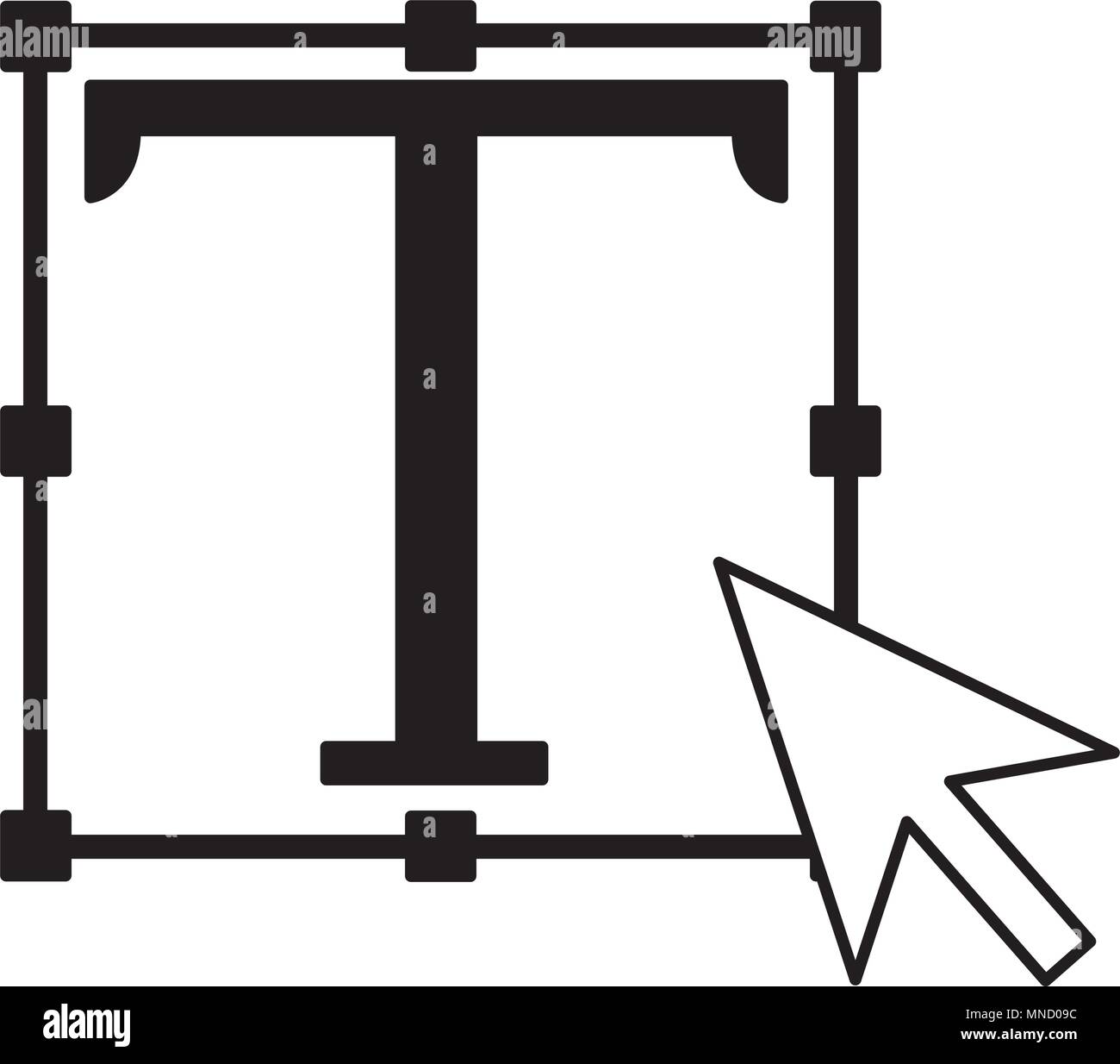 text symbol with cursor arrow Stock Vector Image & Art - Alamy