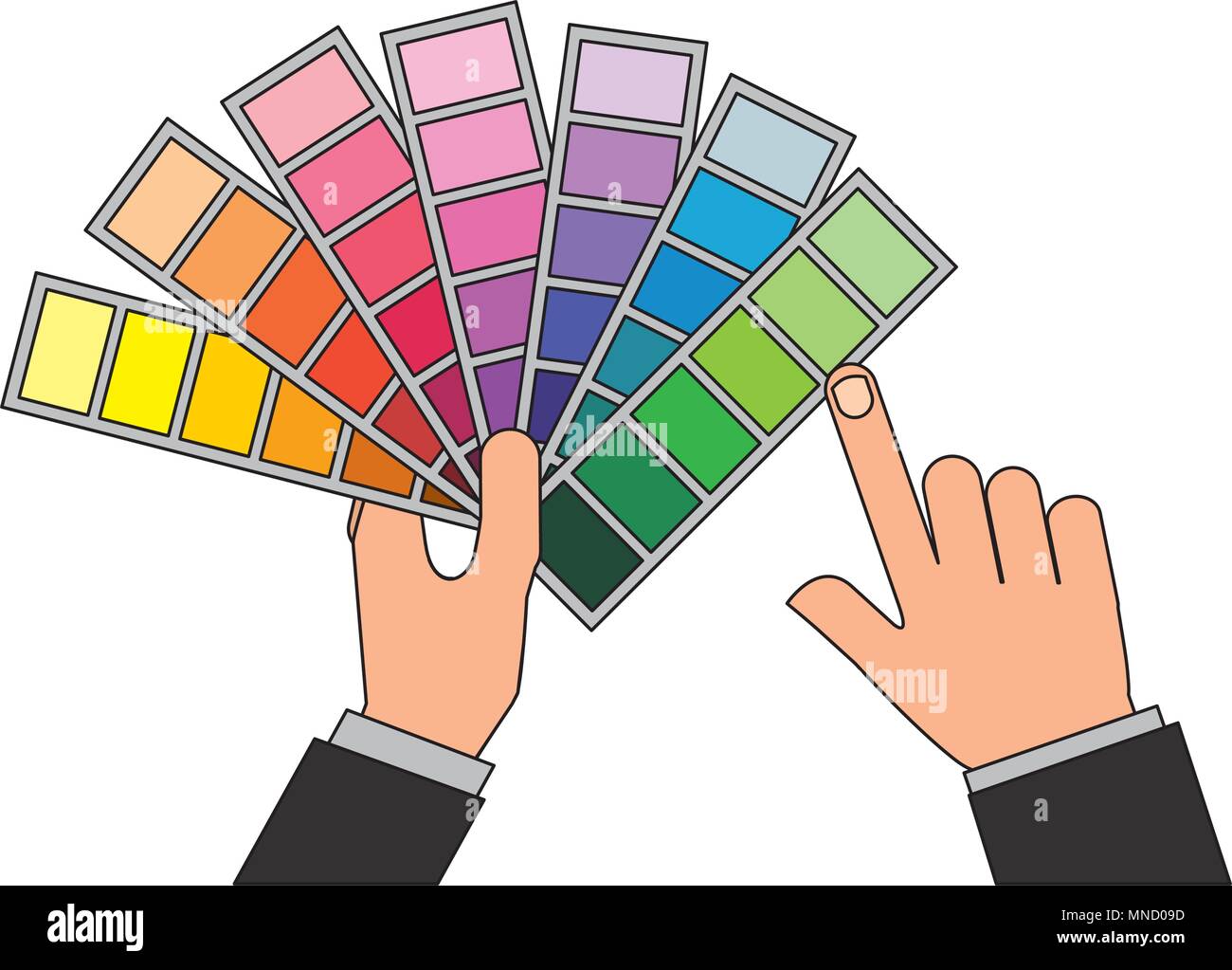 hand with menu color palette graphic design Stock Vector Image & Art ...