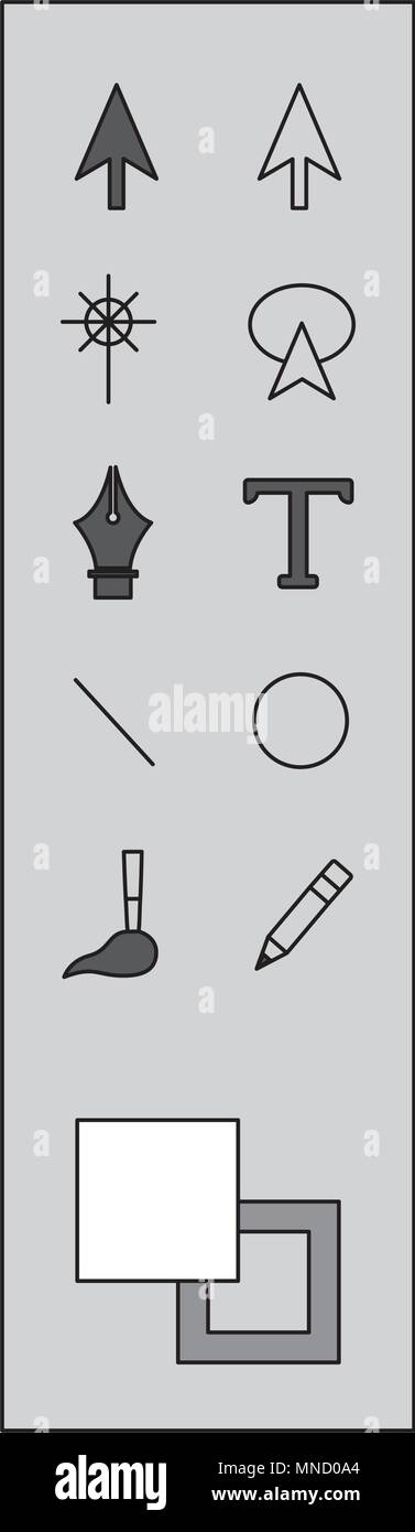 Tools panel Stock Vector Images - Alamy
