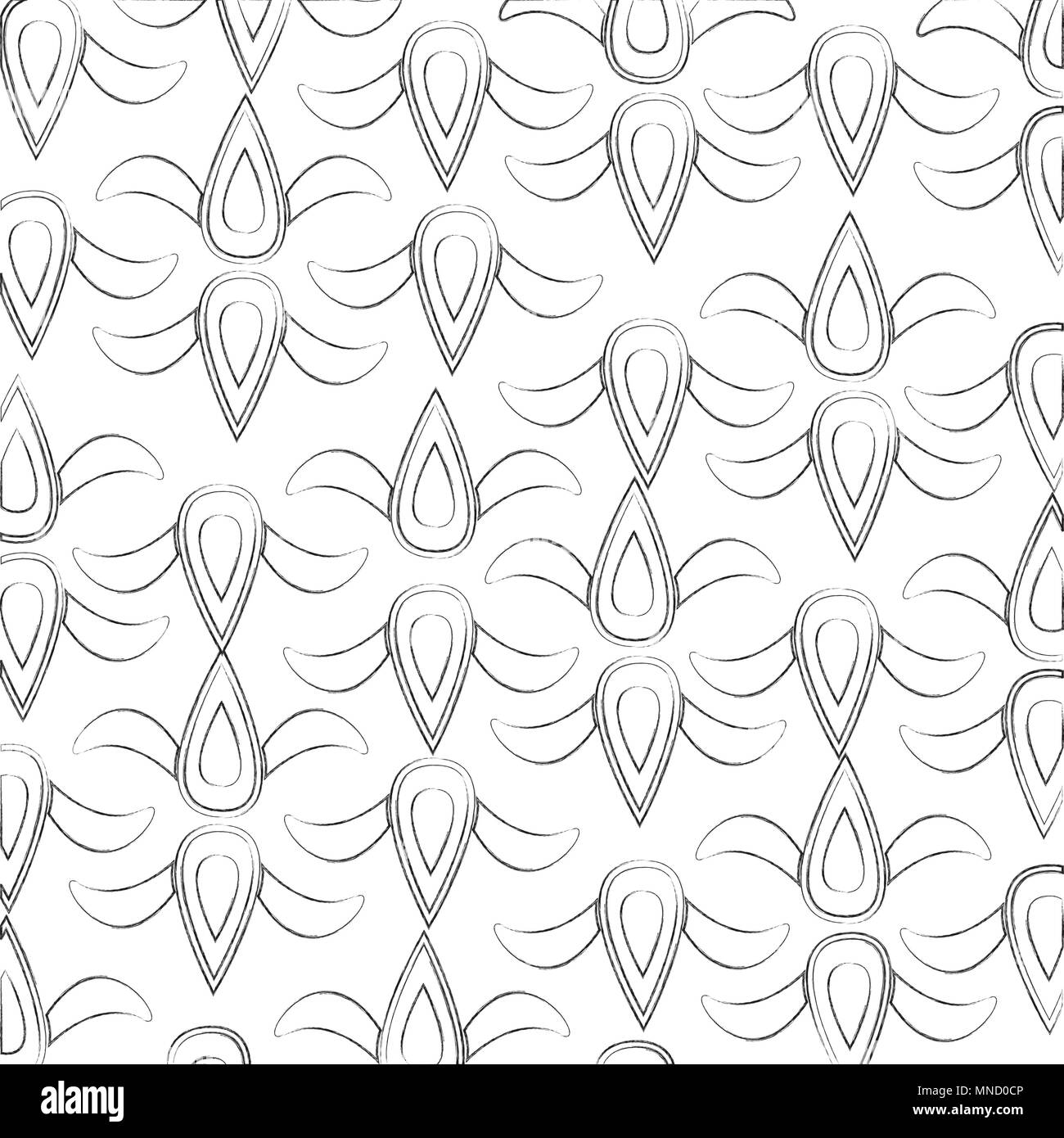 art deco pattern flourish ornament crest decorative Stock Vector Image ...