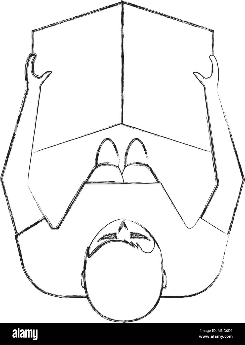 Open hands man holding Black and White Stock Photos & Images - Alamy