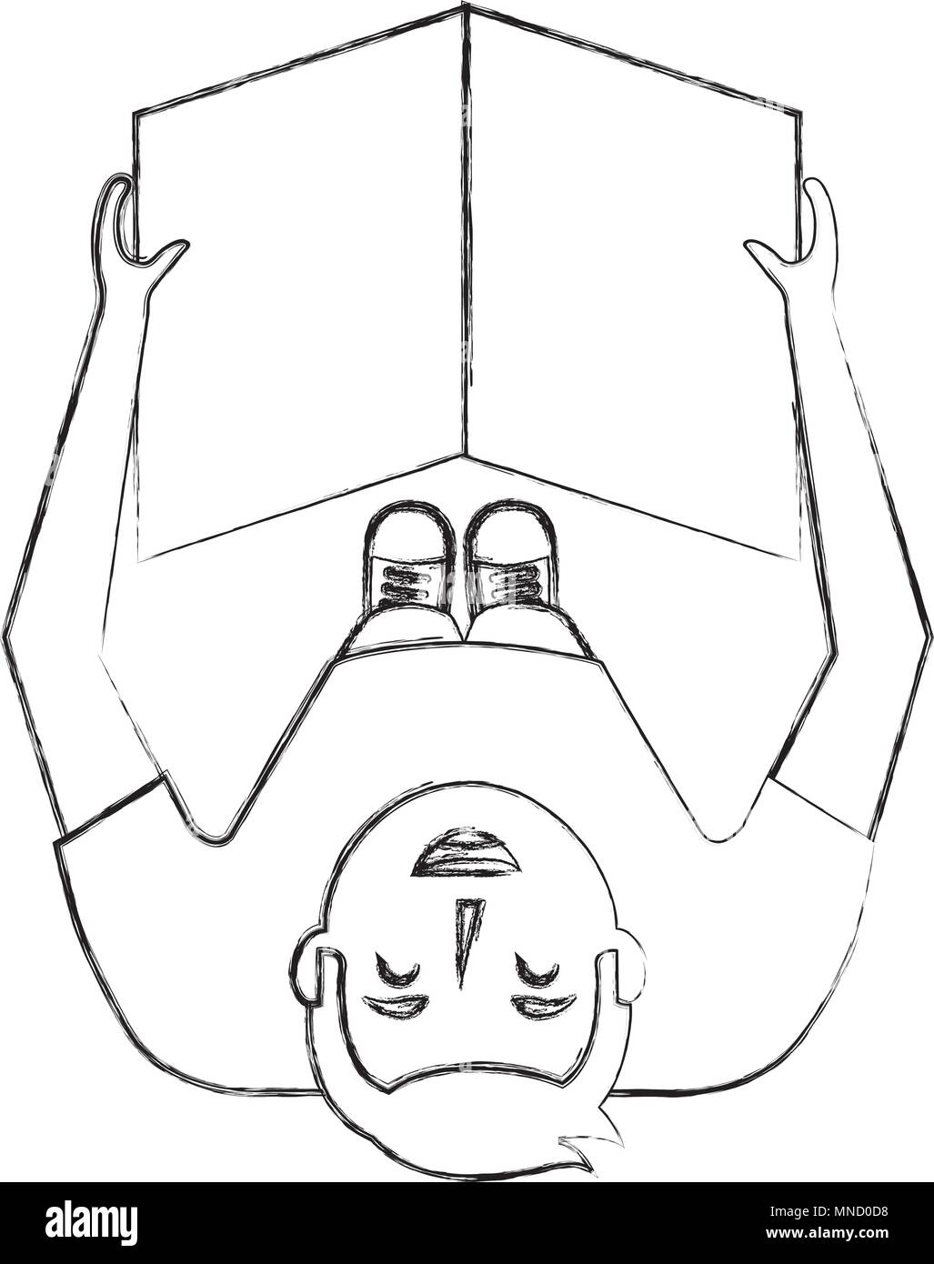 Man reading article in Stock Vector Images - Alamy