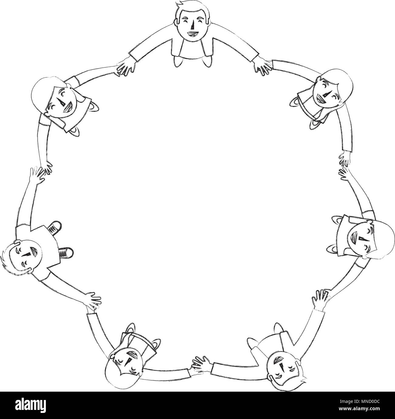 Crowd gathering around Stock Vector Images - Alamy