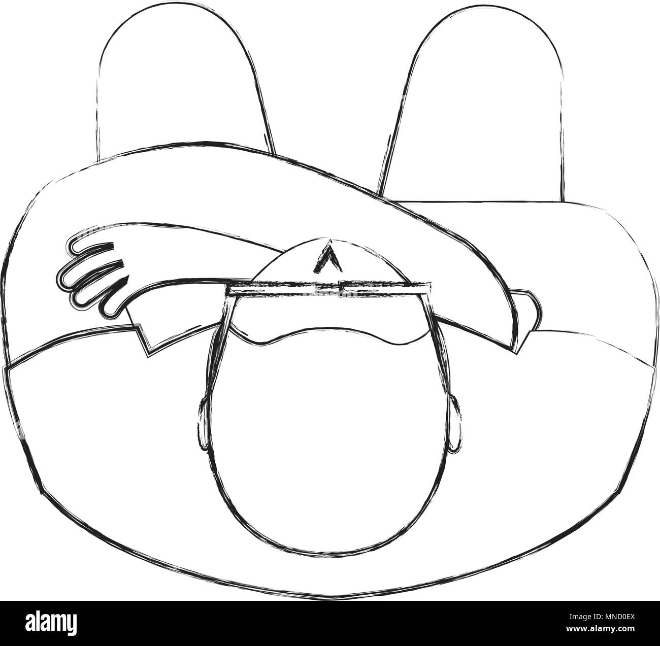 Smiling man and arms folded Stock Vector Images - Alamy