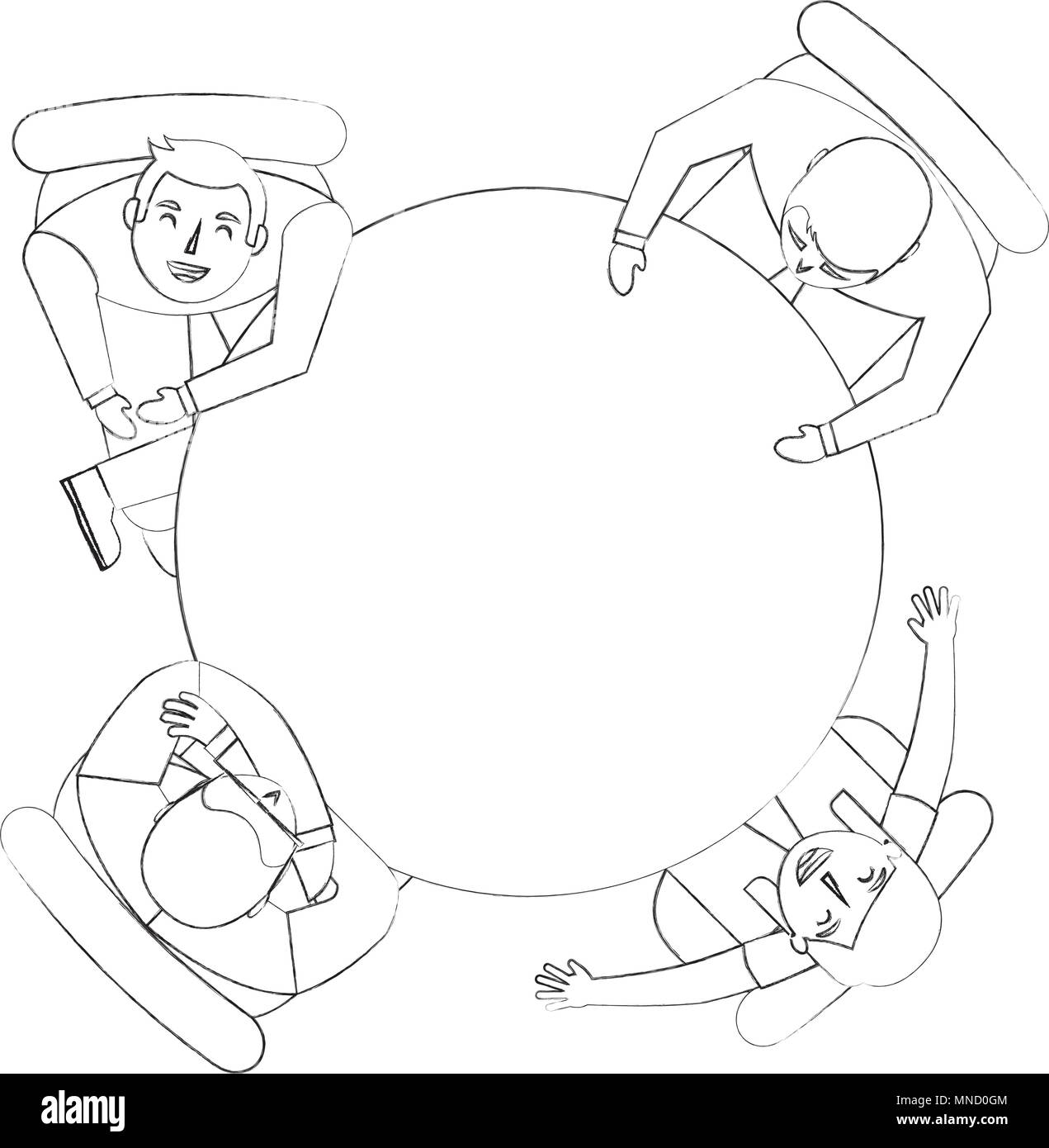 Vector top view woman Black and White Stock Photos & Images - Alamy