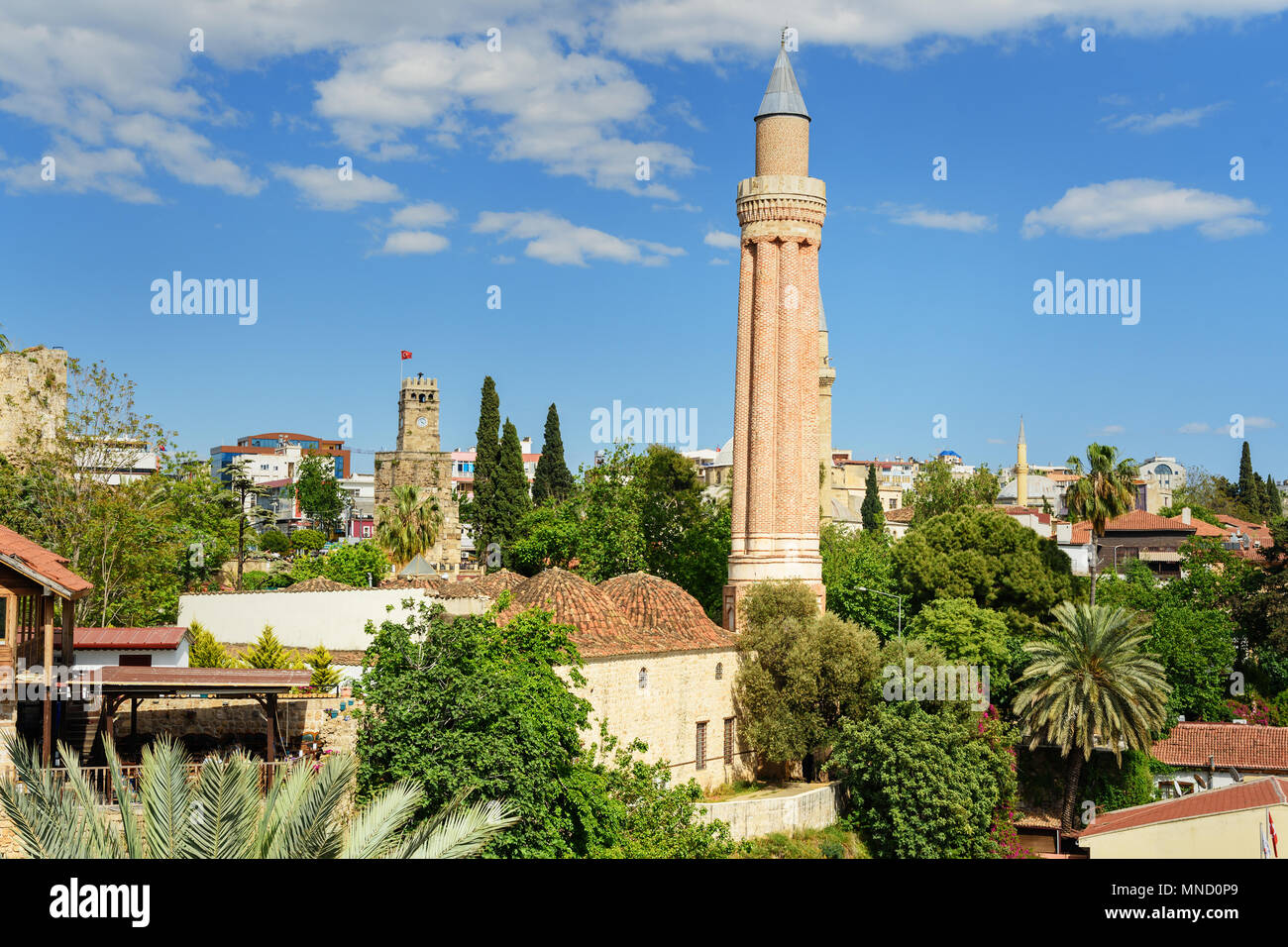 View of Yivli Minare Mosque in Old town Kaleici. Antalya. Turkey Stock ...