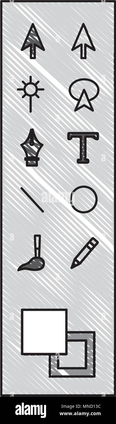 graphic design tools panel Stock Vector Image & Art - Alamy