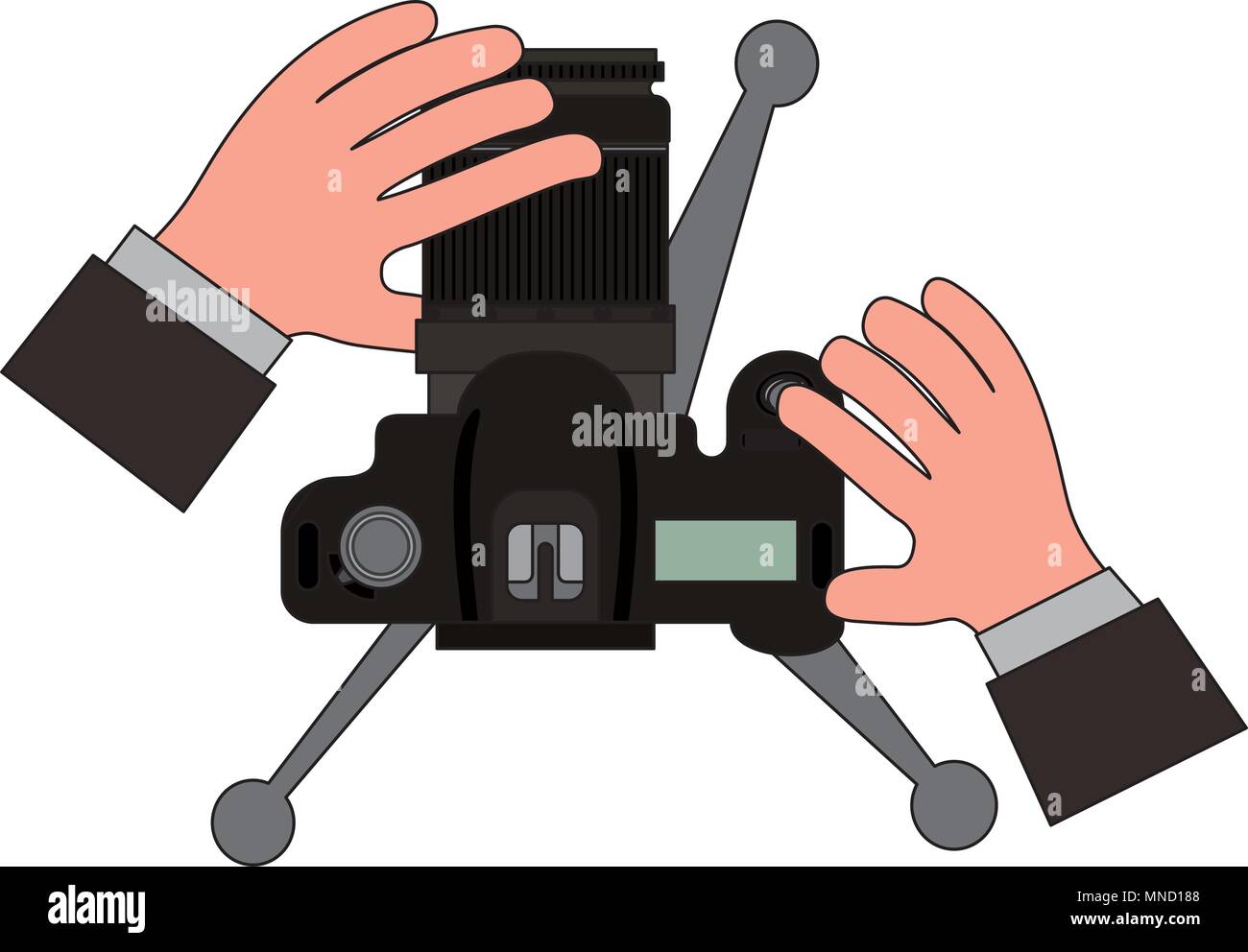 Modern camera tripod in Stock Vector Images - Alamy