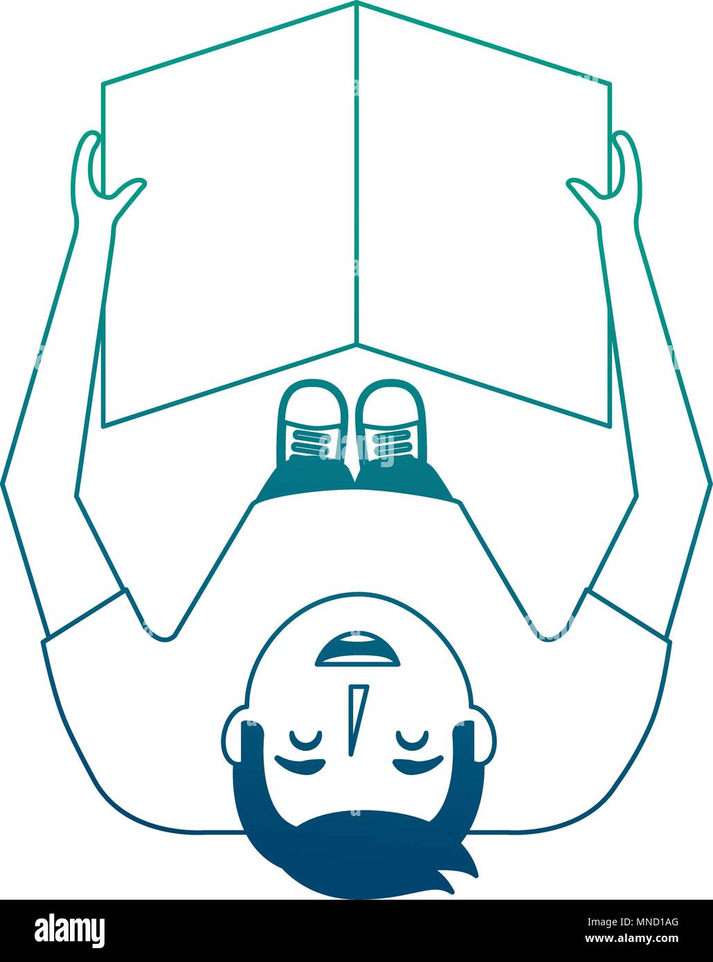 Man reading article in Stock Vector Images - Alamy