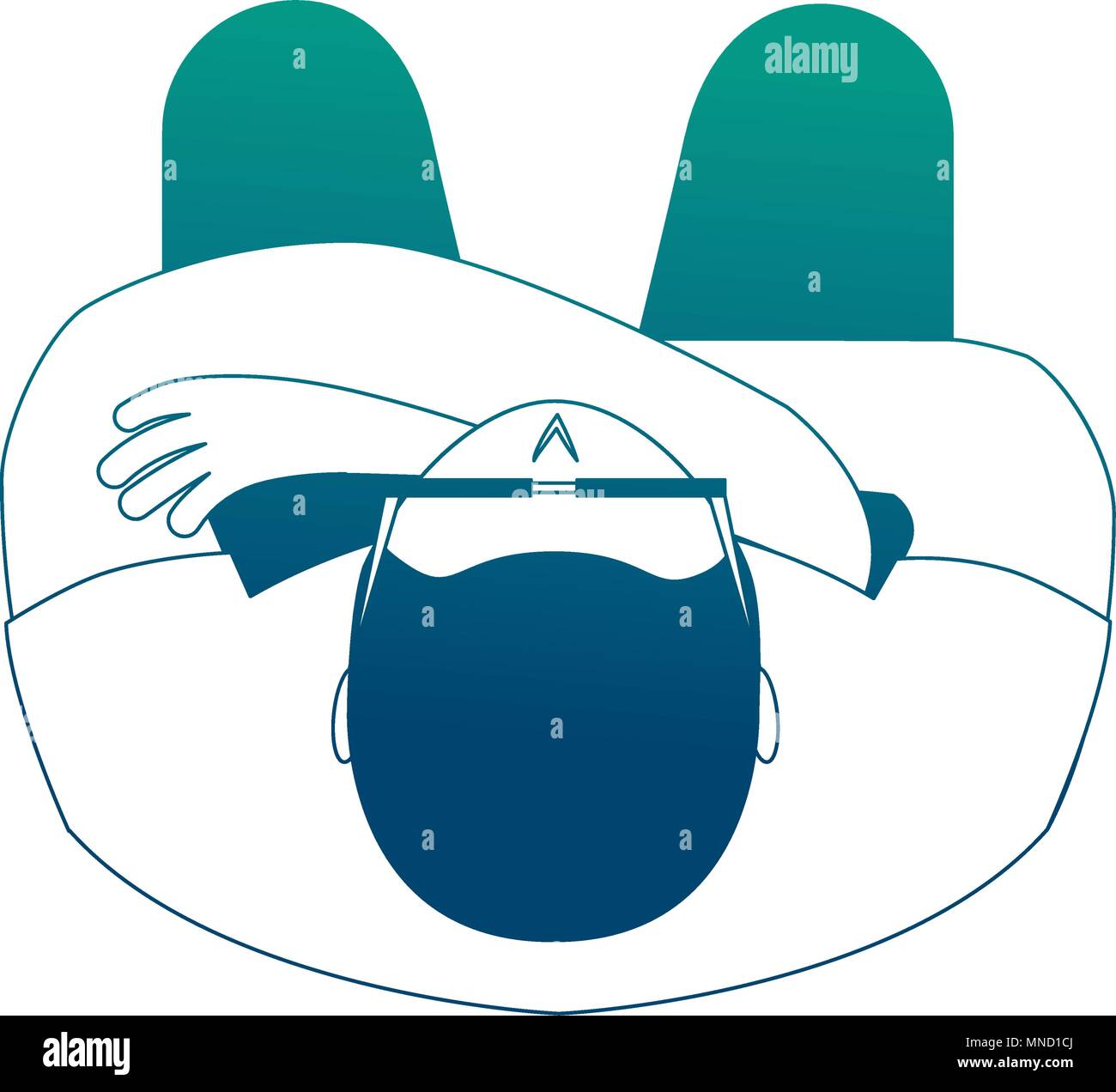 Smiling man and arms folded Stock Vector Images - Alamy