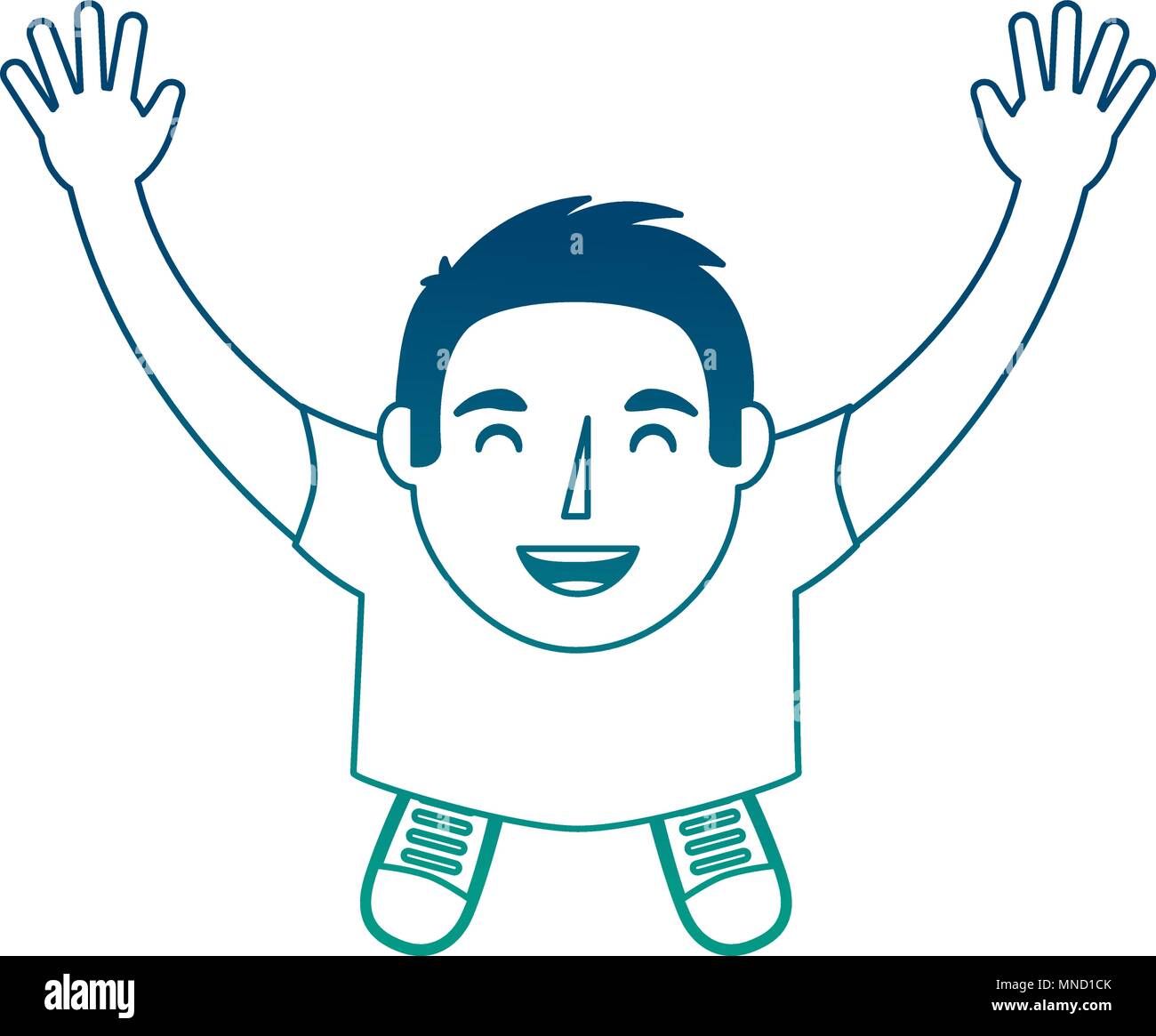 Celebrating at top of mountain Cut Out Stock Images & Pictures - Alamy