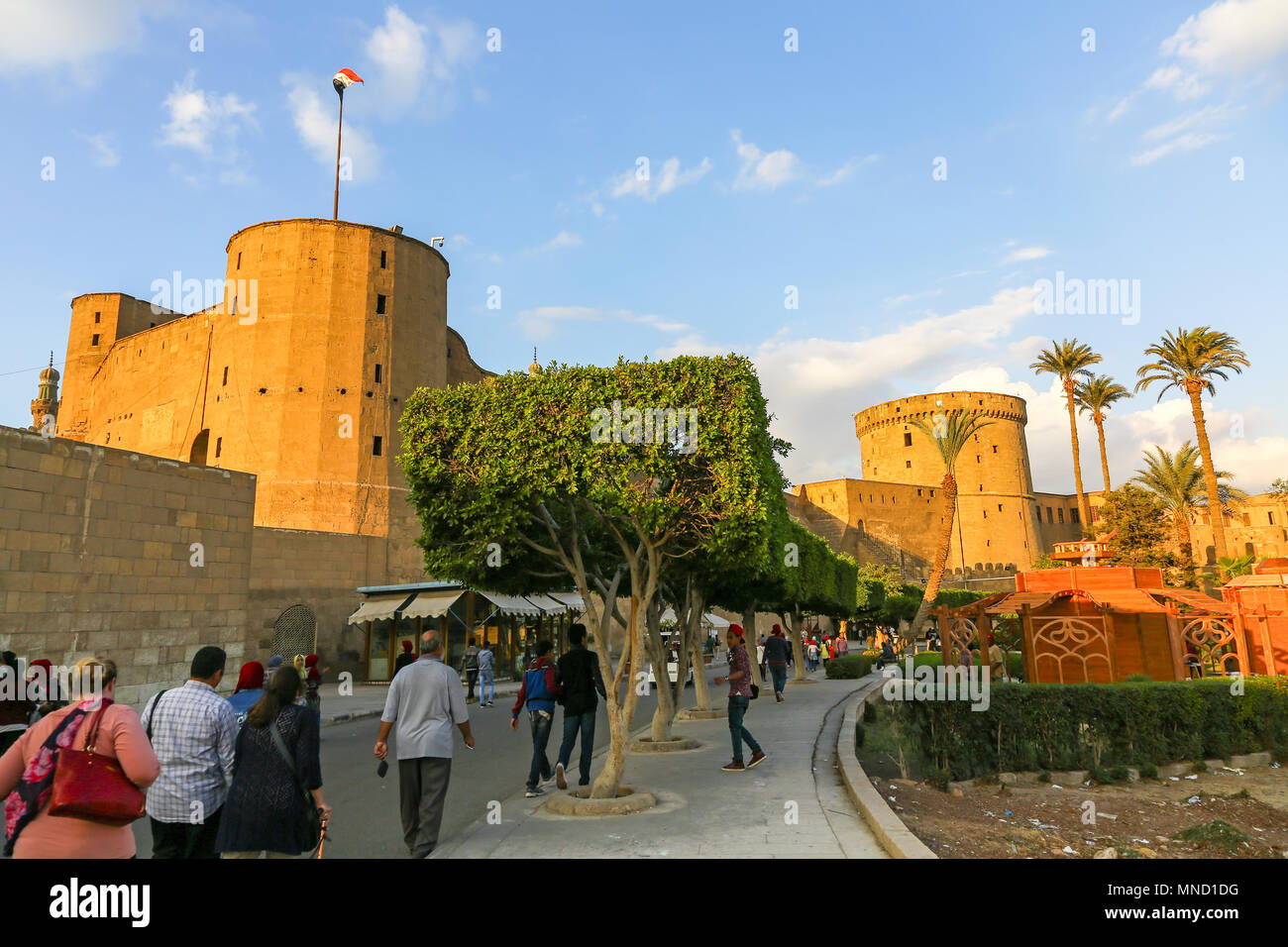 The Saladin Citadel of Cairo on Mokattam hill near the city centre, is ...