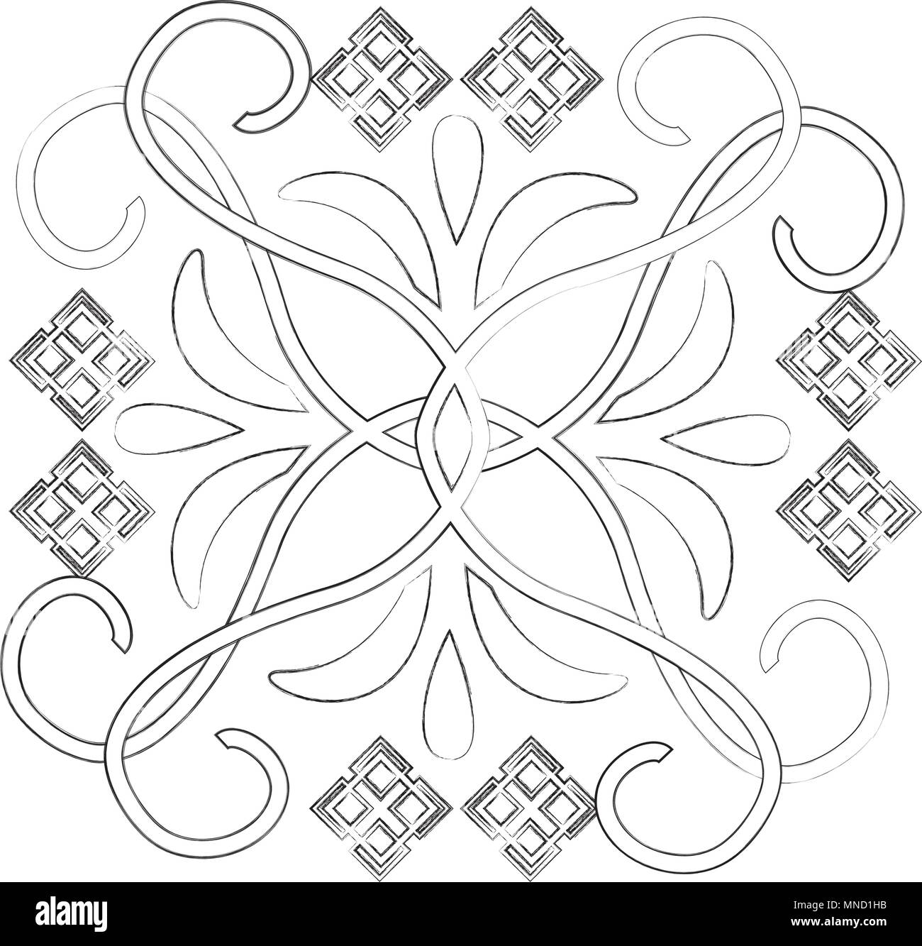 decorative swirl luxury flourishes art deco style Stock Vector Image ...