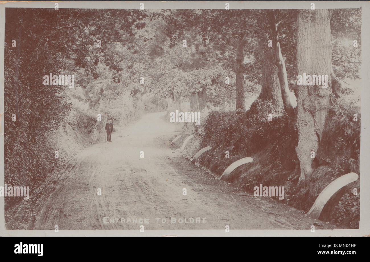 Vintage Photograph of The Entrance To Boldre, Hampshire, England Stock ...
