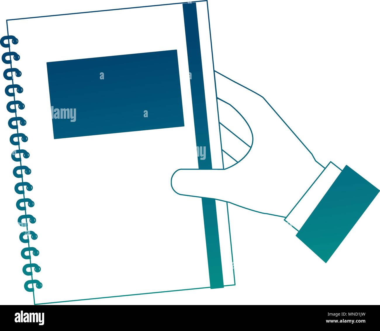 Holding notebook and document Stock Vector Images - Alamy