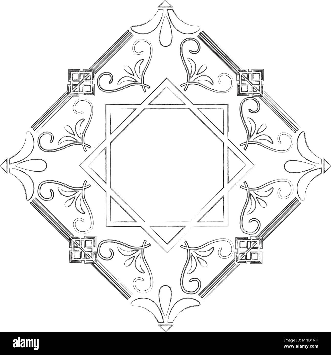 Book cover border geometric Black and White Stock Photos & Images - Alamy