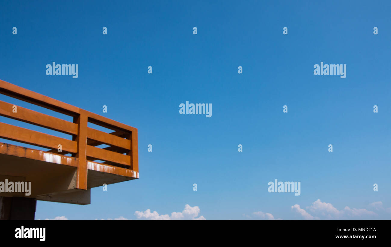 Viewpoint and Sky. Blue sky background Stock Photo - Alamy