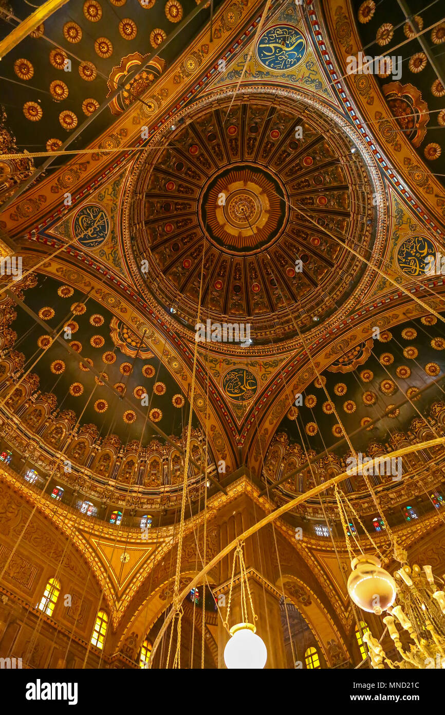 Inside muhammad ali mosque in hi-res stock photography and images - Alamy