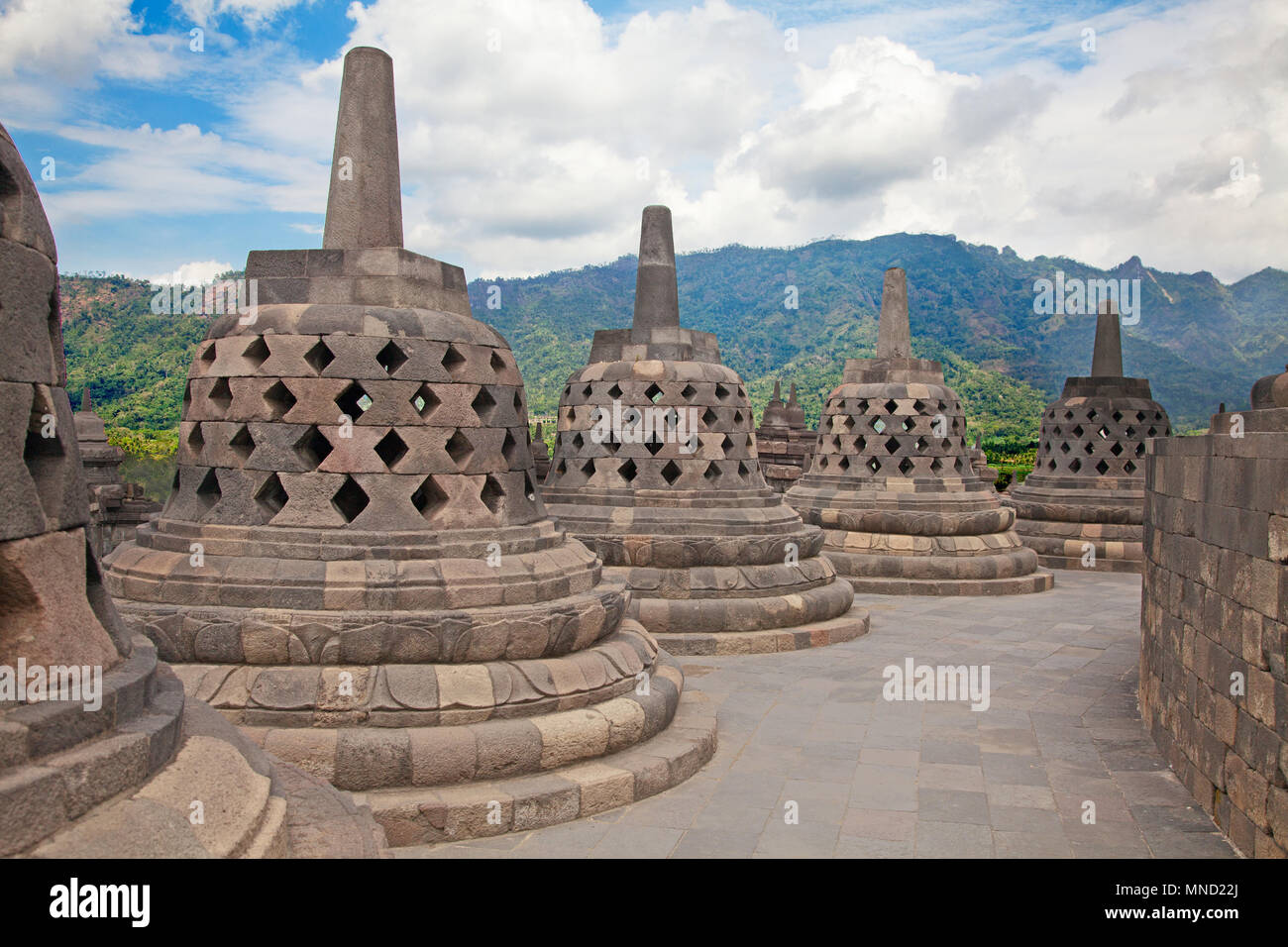 Borobudur temple near Yogyakarta on Java island, Indonesia Stock Photo ...