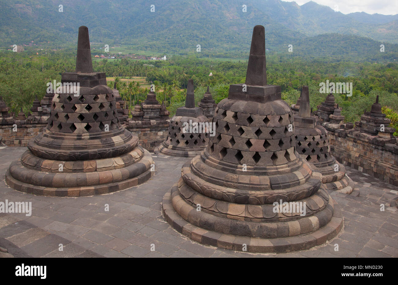 Borobudur temple near Yogyakarta on Java island, Indonesia Stock Photo ...