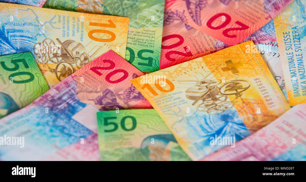 Collection of the new swiss banknotes (issued in 2017 Stock Photo - Alamy