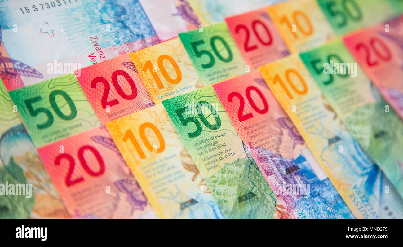Collection of the new swiss banknotes (issued in 2017 Stock Photo - Alamy