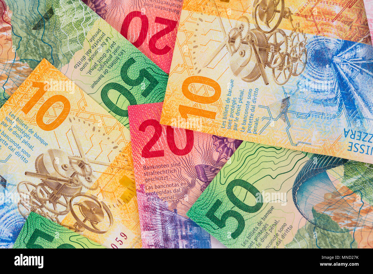Collection of the new swiss banknotes (issued in 2017 Stock Photo - Alamy
