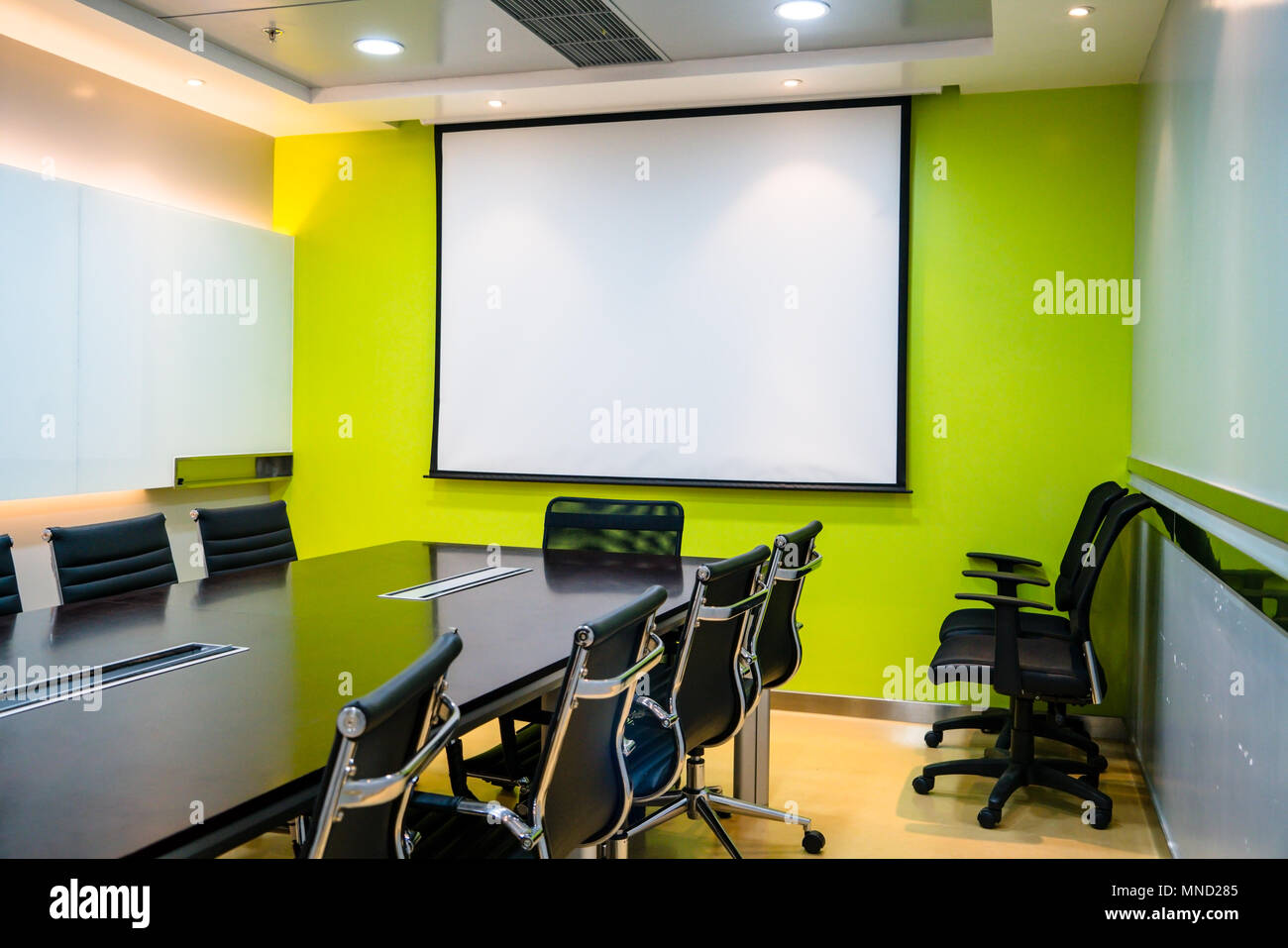 the blank display/projector display in the business meeting room Stock ...