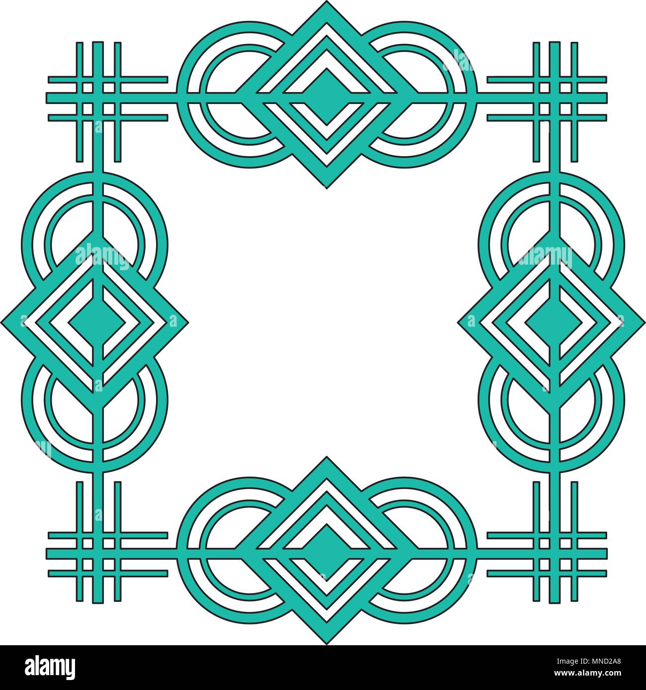 vintage geometric shape art deco retro frame Stock Vector Image & Art ...