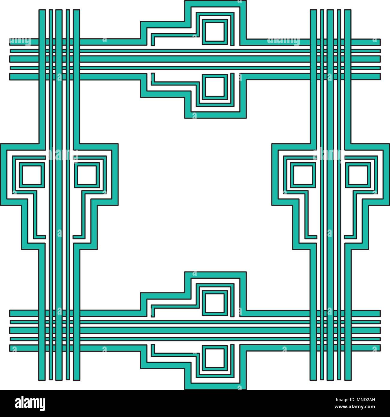 vintage geometric shape art deco retro frame Stock Vector Image & Art ...