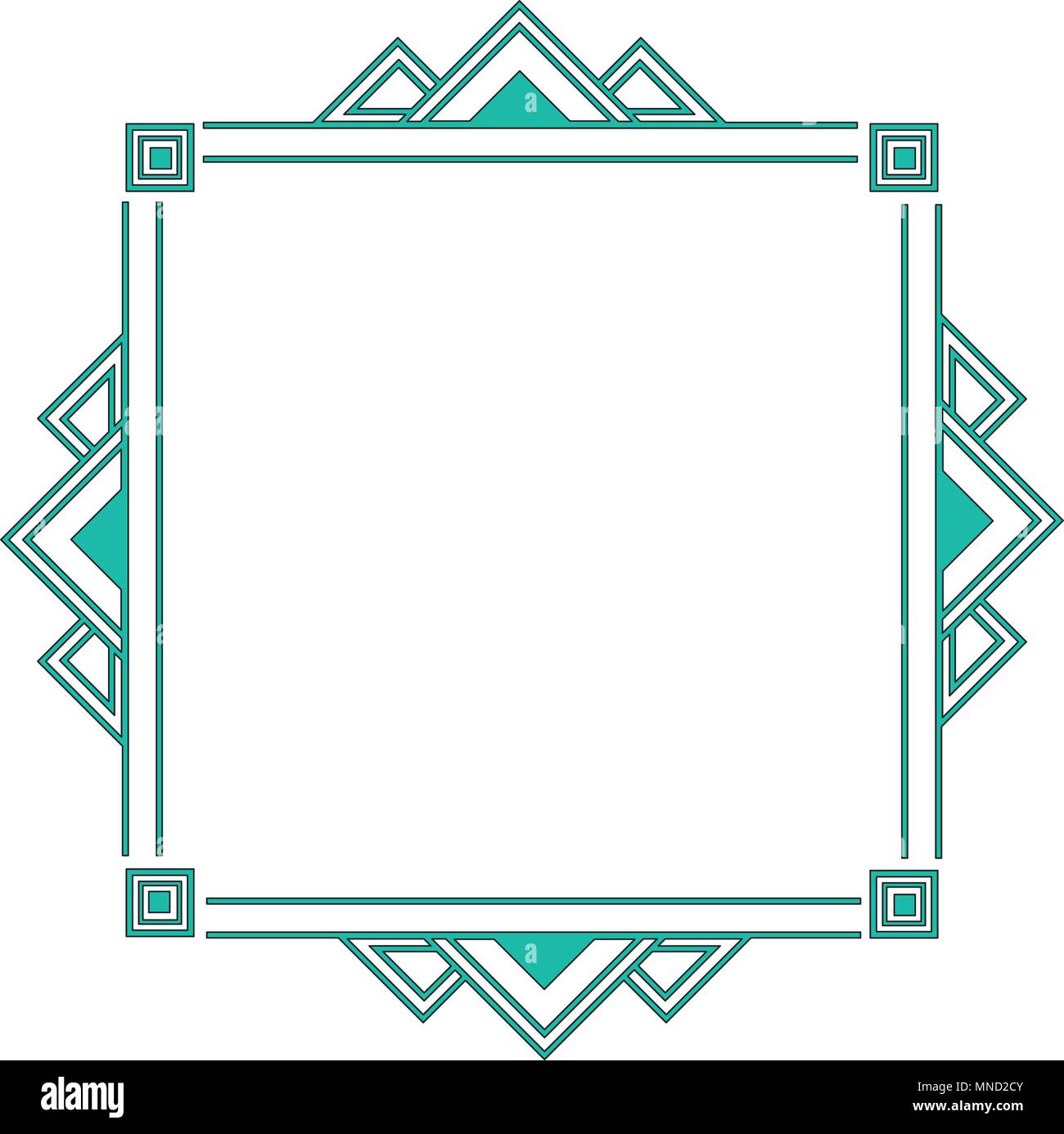 Art Deco Geometric Vintage Frame High Resolution Stock Photography and ...