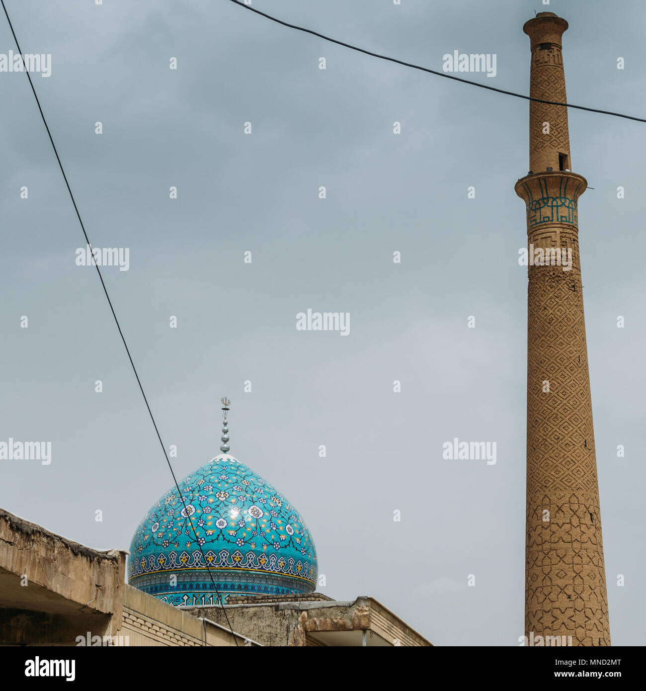 View to the cupola of the Jameh mosque in Yazd, Iran Stock Photo - Alamy