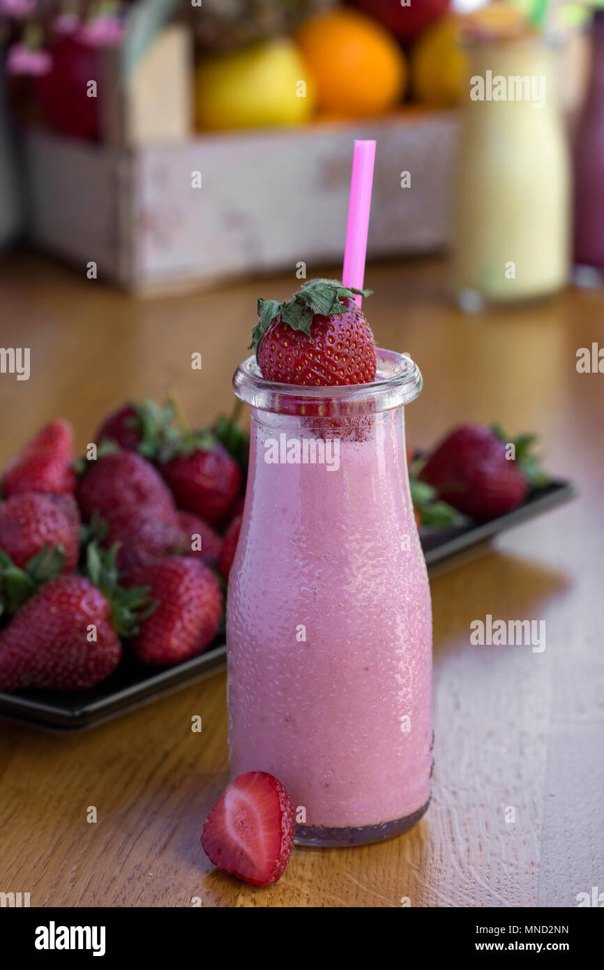 Fruit milkshake hi-res stock photography and images - Alamy