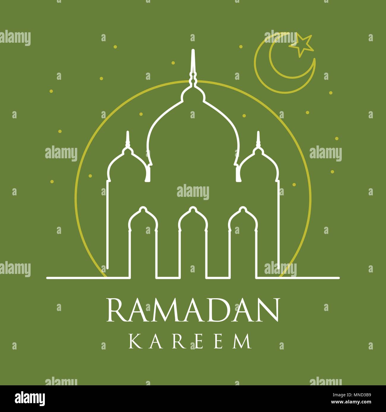 Moslem Ramadan Kareem Vector Illustration Symbol Graphic Greeting Card ...