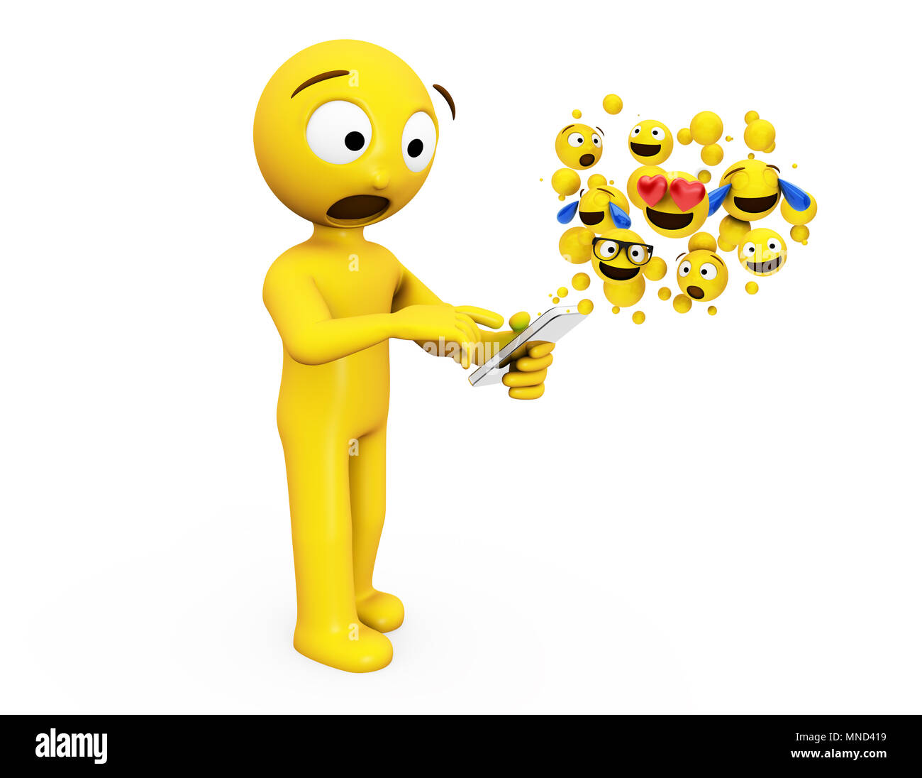 3d emoji using smartphone hi-res stock photography and images - Alamy