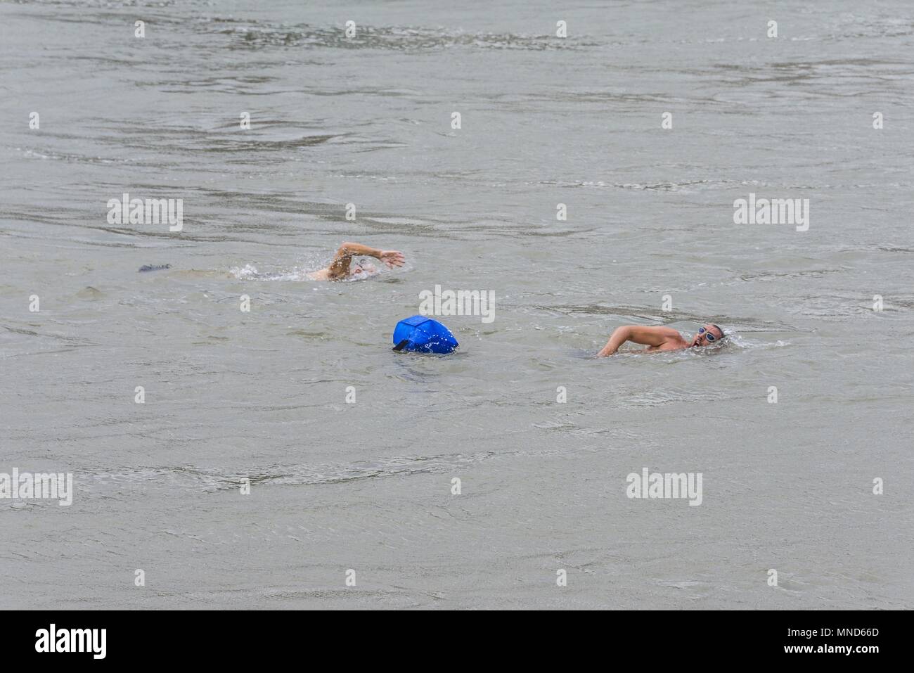 Basel Bâle Basilea swimmer August 2017 | usage worldwide Stock Photo ...