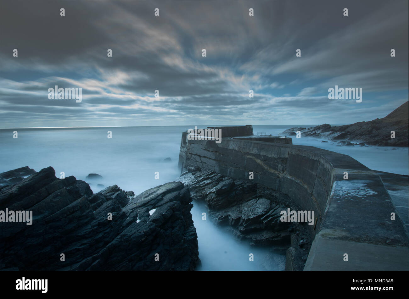 Slowscape collieston harbour hi-res stock photography and images - Alamy