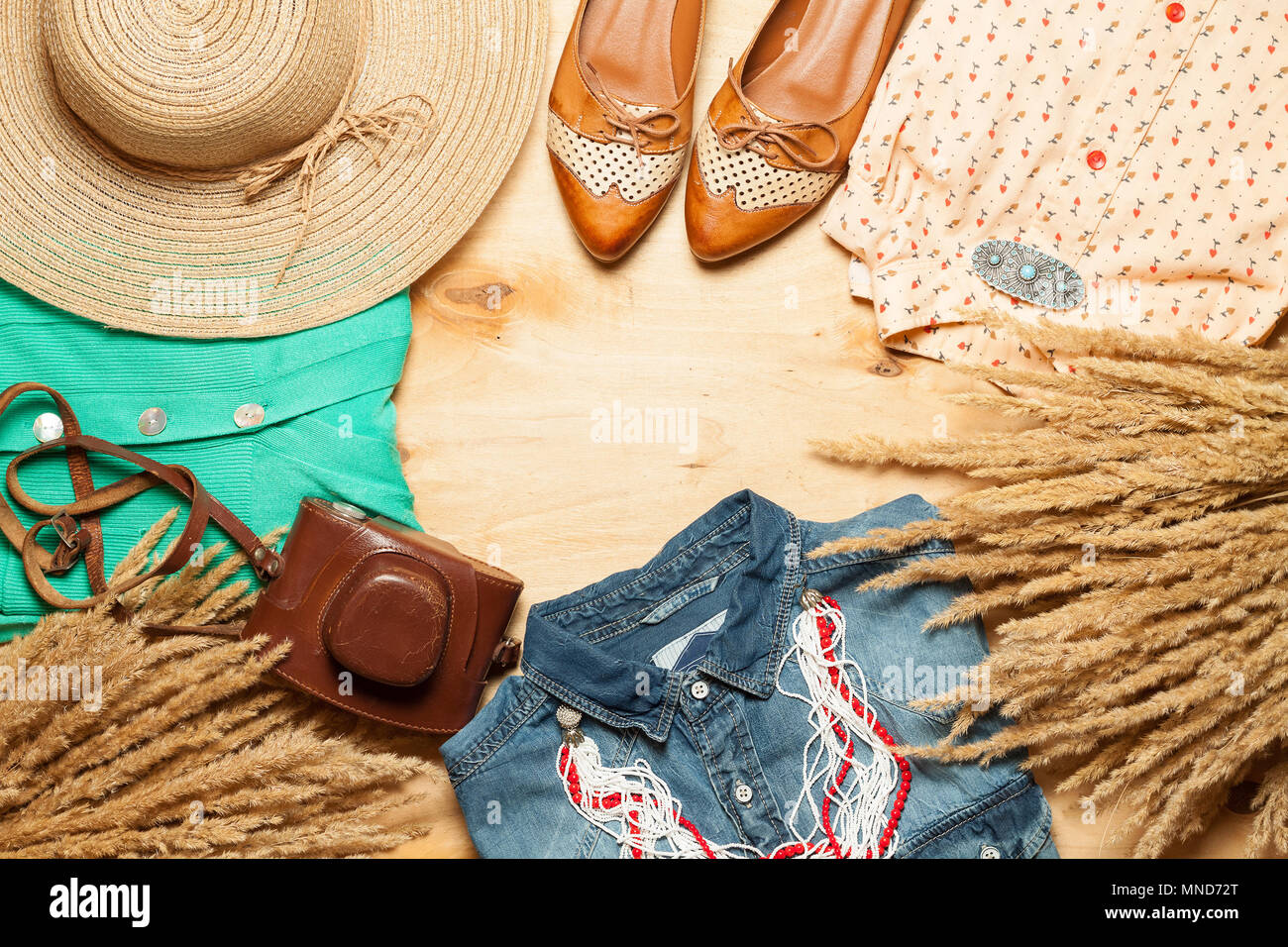 Outfit of modern creative woman Stock Photo - Alamy