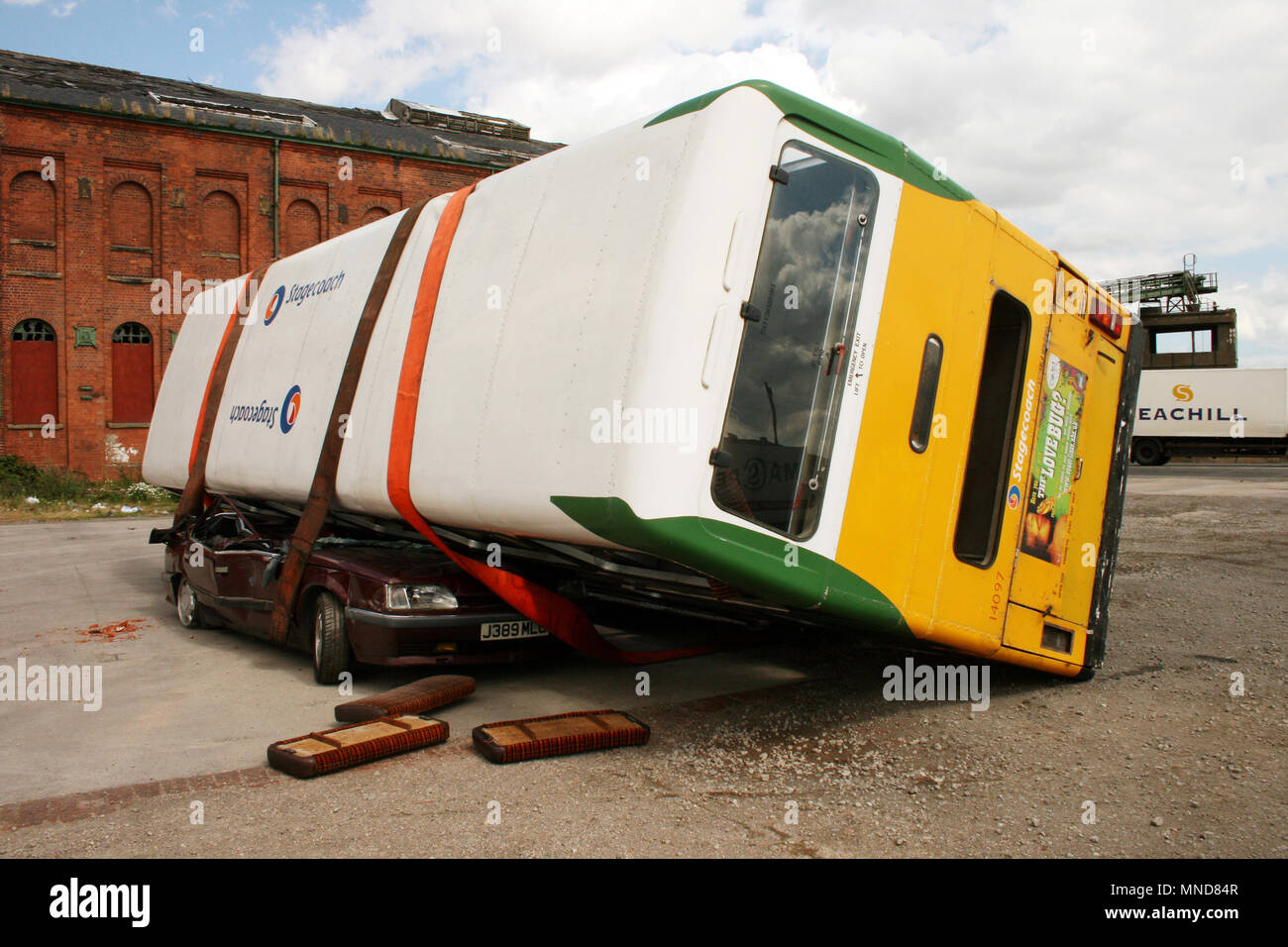 Crushed bus hi-res stock photography and images - Alamy