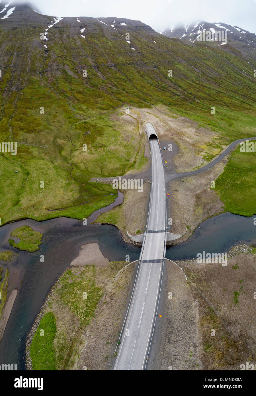 Drone over tranquil stream in hi-res stock photography and images - Alamy
