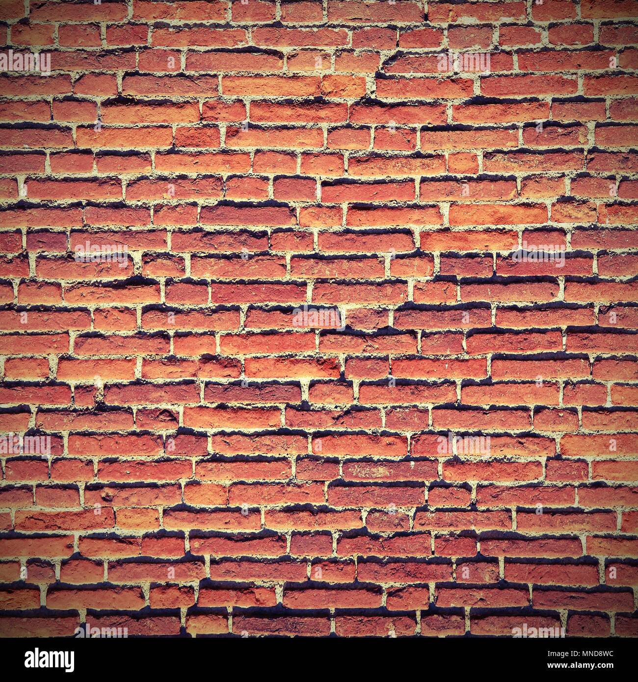 red bricks of an old historic wall with vintage old effect Stock Photo ...