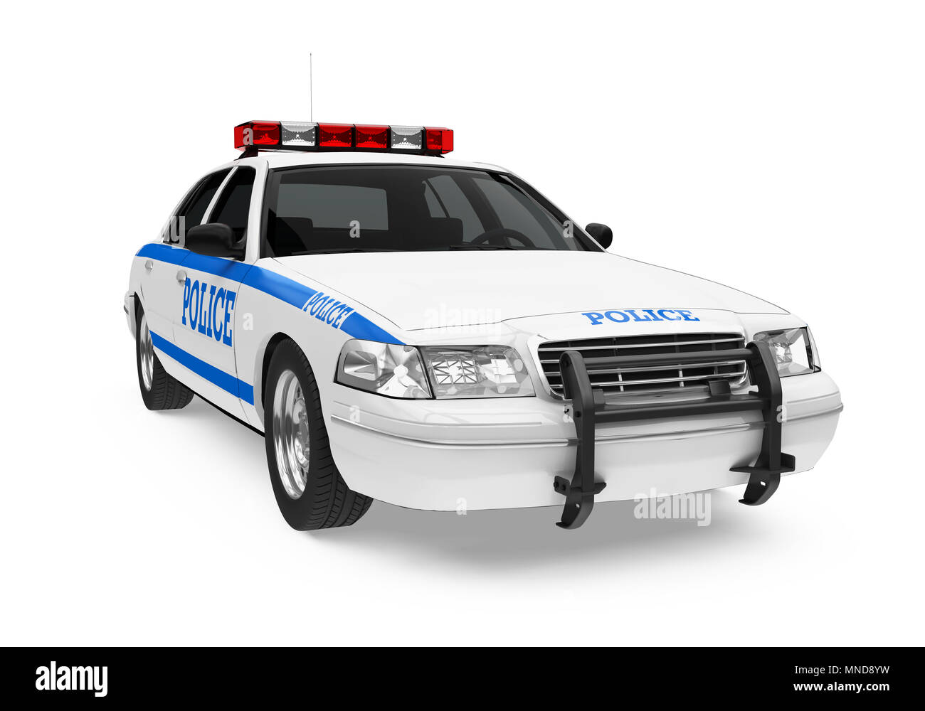 Police Car Isolated Stock Photo - Alamy