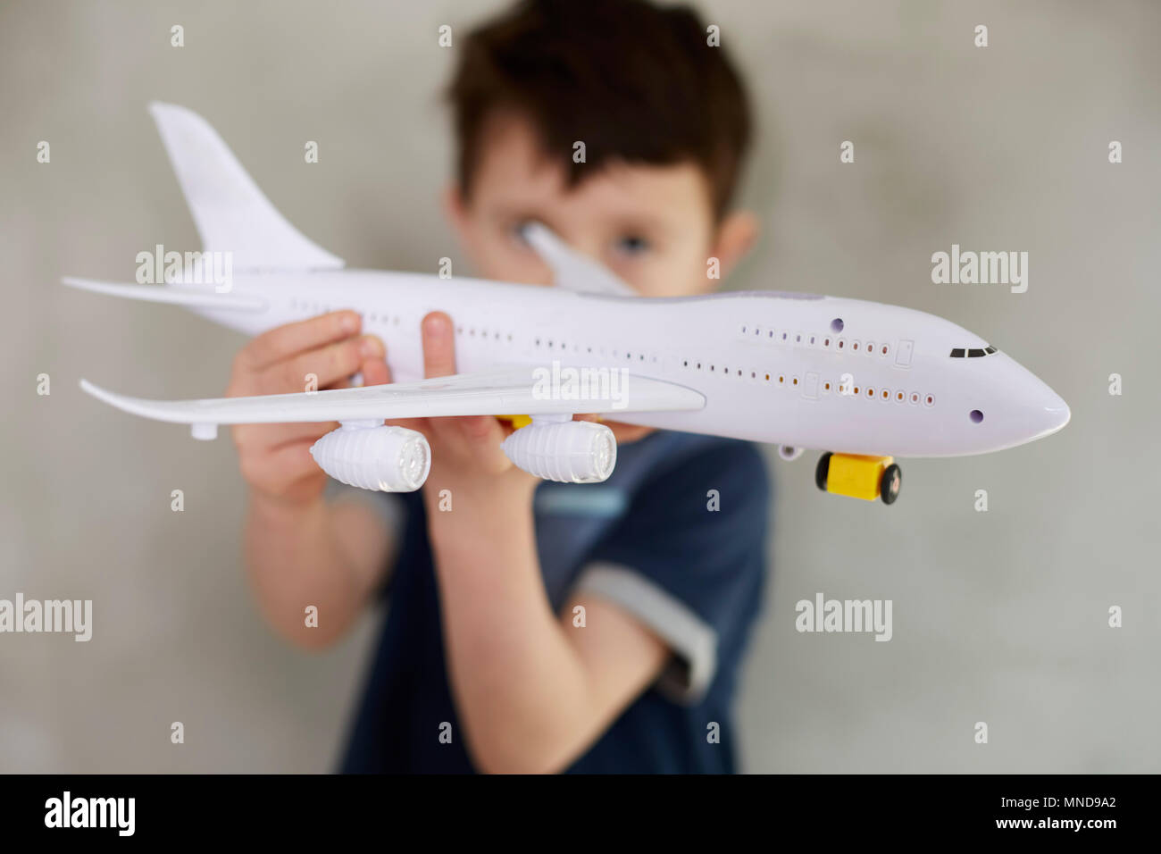 Boy building model airplane hi-res stock photography and images - Alamy