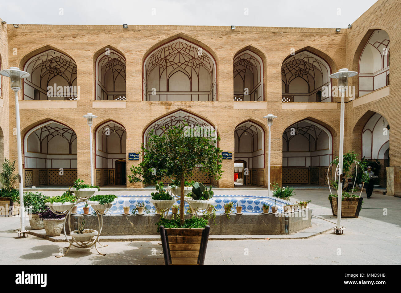 Historical persian mosque with courtyard in the historic city of ...