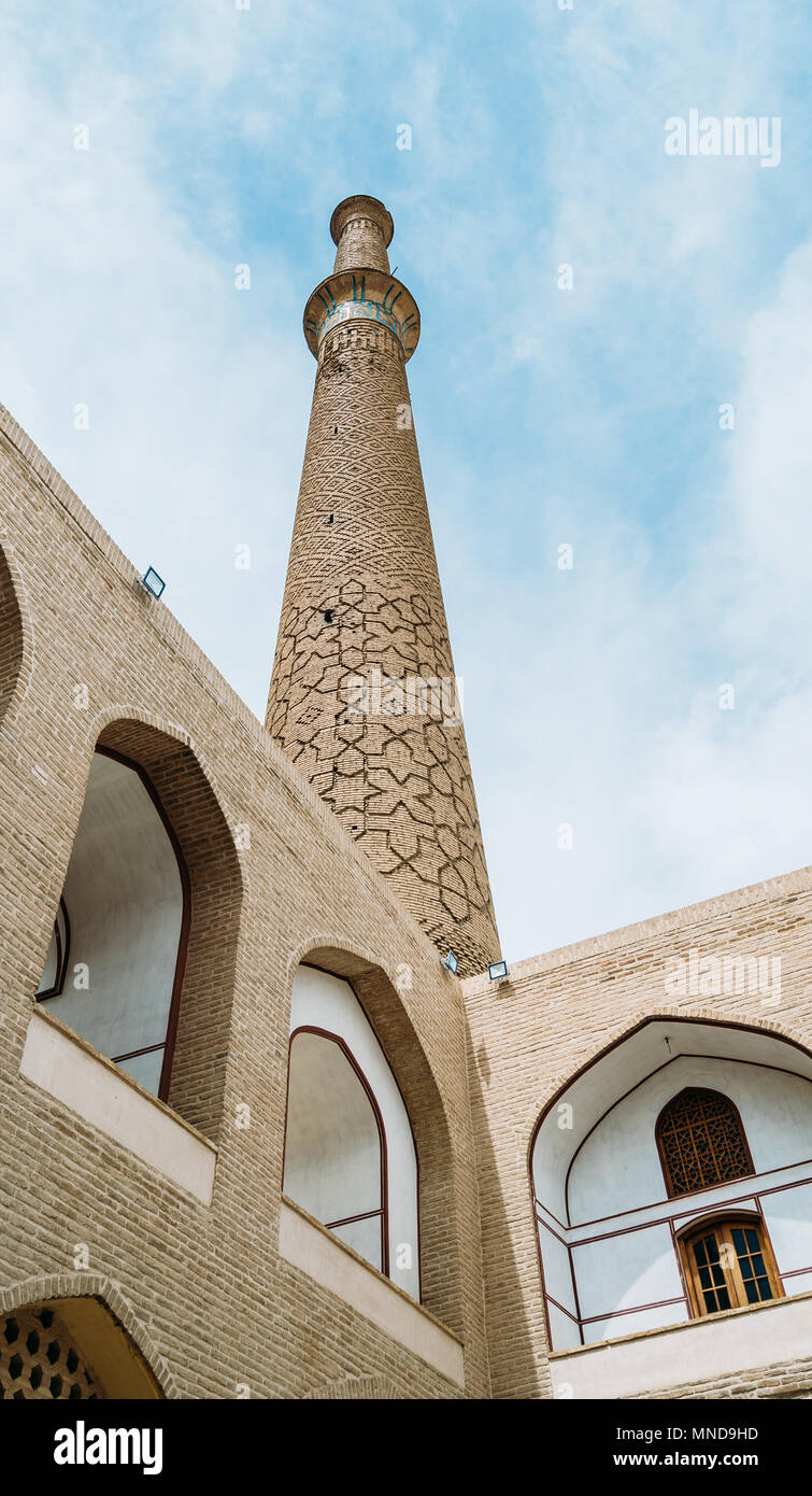 Close up of Mosque Minaret in the city of Isfahan, Iran Stock Photo - Alamy