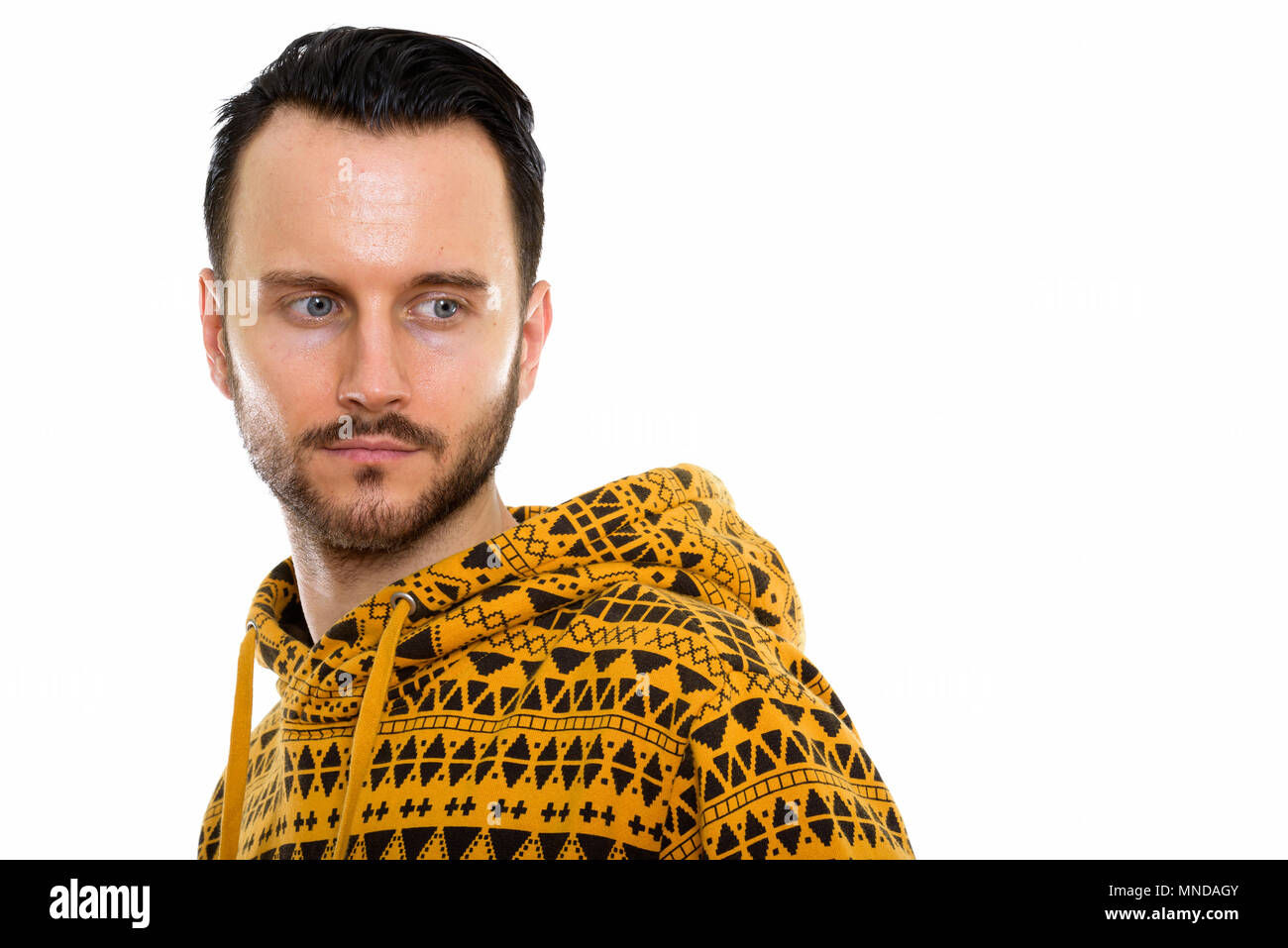 Young man pensive portrait looking down hi-res stock photography and ...