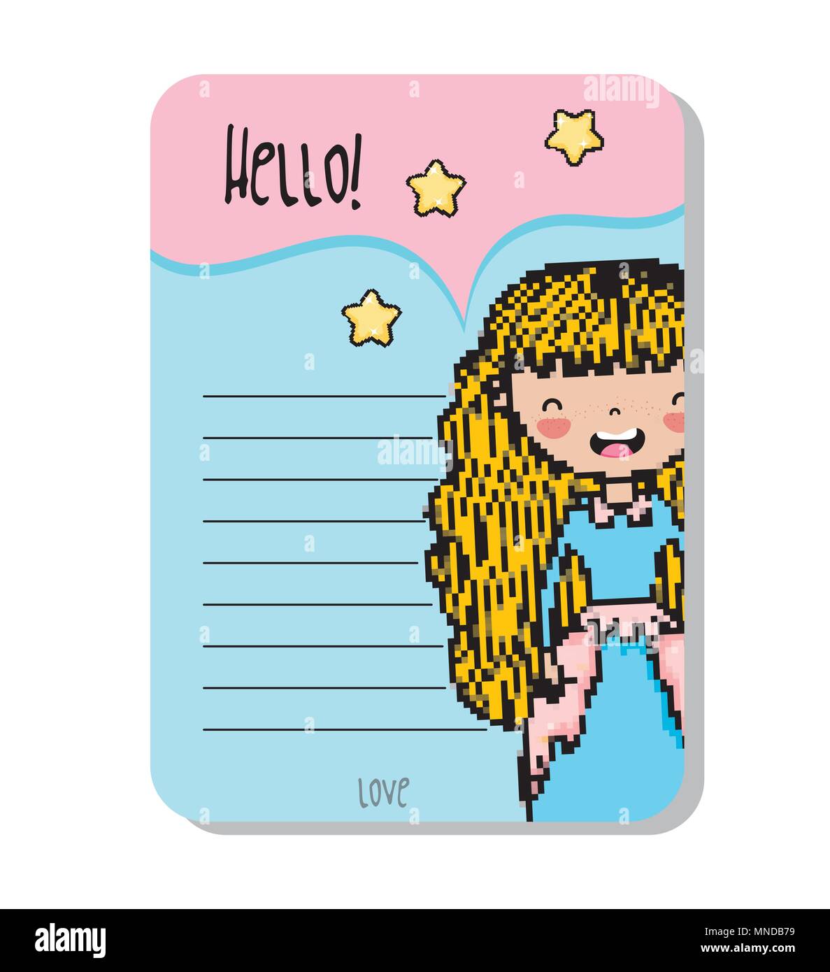 Pixel art notes mockup Stock Vector Image & Art - Alamy