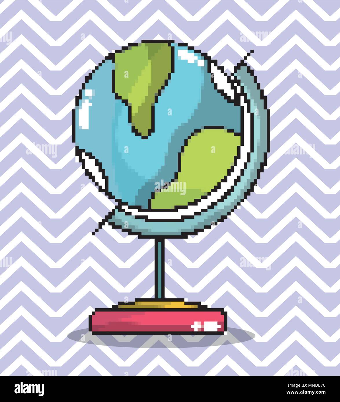 World globe pixel art Stock Vector Image & Art - Alamy